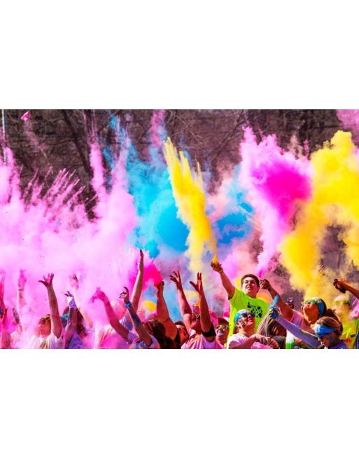 Polvo Holi Moly Naranja Durazno Colorful Party Extintor Fiesta