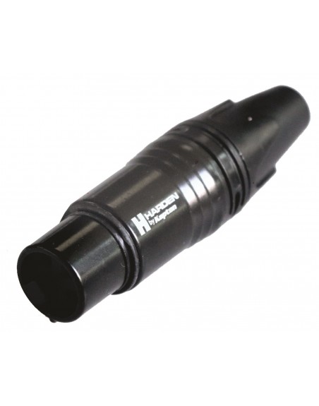 Jack Canon 3 Pin Negro Con Seguro JA-148BK