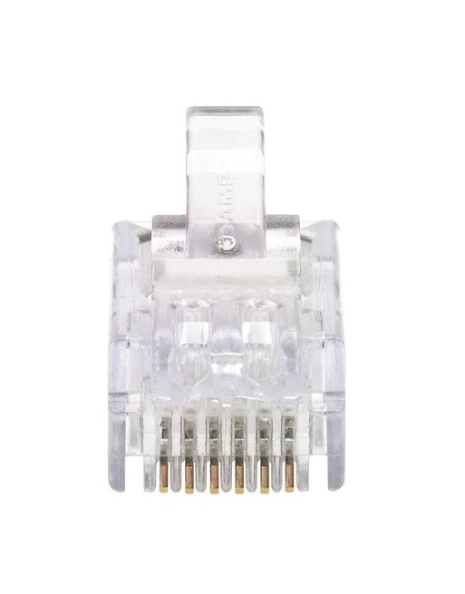 Conector Plug telefonico modular RJ12 6 Hilos