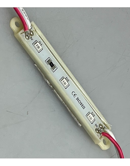 Modulo De 3 LEDs SMD 2835 ROJO Para Interiores Y Exteriores