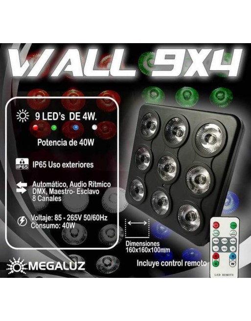 Cañon Wall LED 9x4 RGB interiores y exteriores