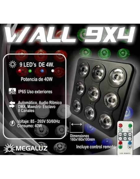 Cañon Wall LED 9x4 RGB interiores y exteriores
