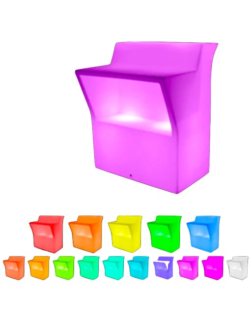 BARRAS BEBIDAS PREMIUM ILUMINADA CON HIELERA ILUMINADA