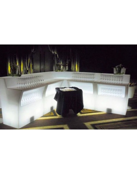 BARRAS BEBIDAS PREMIUM ILUMINADA CON HIELERA ILUMINADA