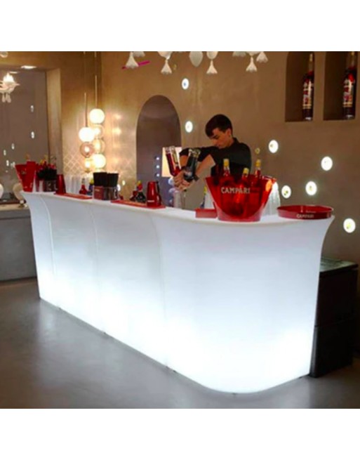 BARRAS BEBIDAS PREMIUM ILUMINADA CON HIELERA ILUMINADA