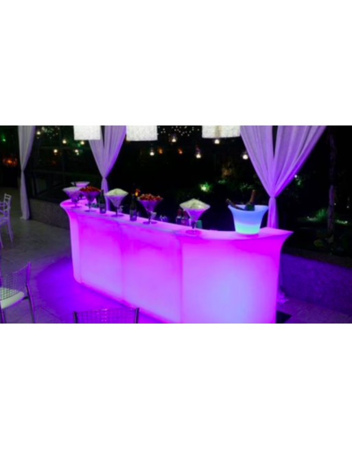 BARRAS BEBIDAS PREMIUM ILUMINADA CON HIELERA ILUMINADA
