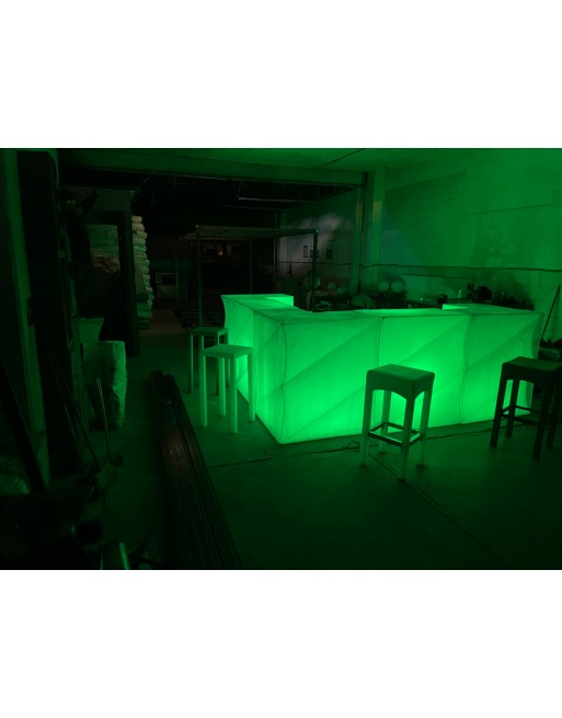 BARRAS BEBIDAS PREMIUM ILUMINADA CON HIELERA ILUMINADA