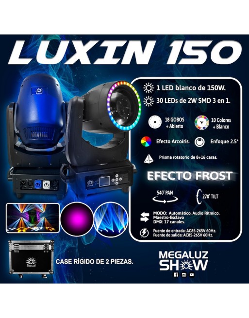 Case 2 Cabezas Roboticas Beam LED 150w LUXIN 150