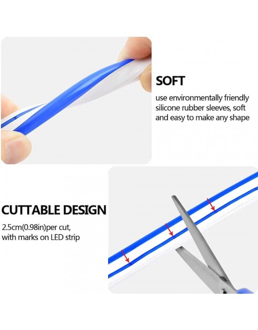 Rollo Led Neon Flex Azul 5Mt 120Led 12v