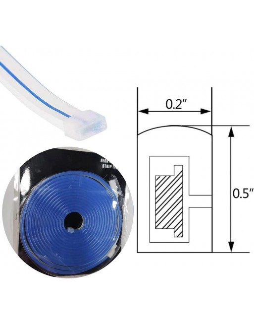 Rollo Led Neon Flex Azul 5Mt 120Led 12v