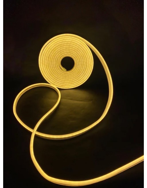 Rollo Led Neon Flex Blanco Calido 5Mt 120Led 12v