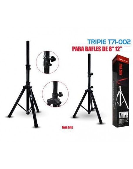 Tripie Negro Metalico Pedestal Para Bafle Bocina 8 y 12 pulgadas