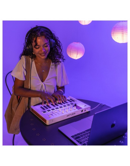 Teclado Controlador MIDI USB Arturia MINILAB 3 Blanco