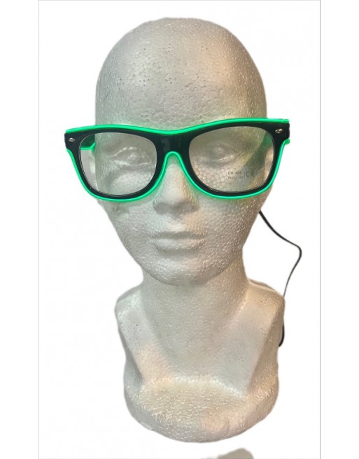 Lentes cable neon verde 3v