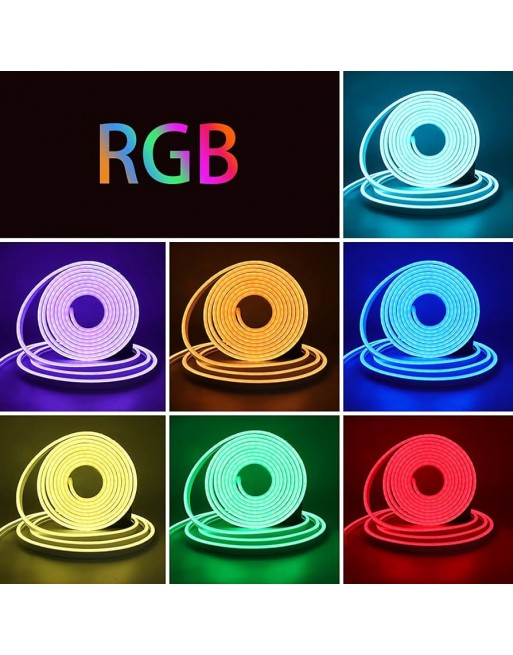 Rollo Neon Flex RGB Led 3535 5Mt 120Led 12v