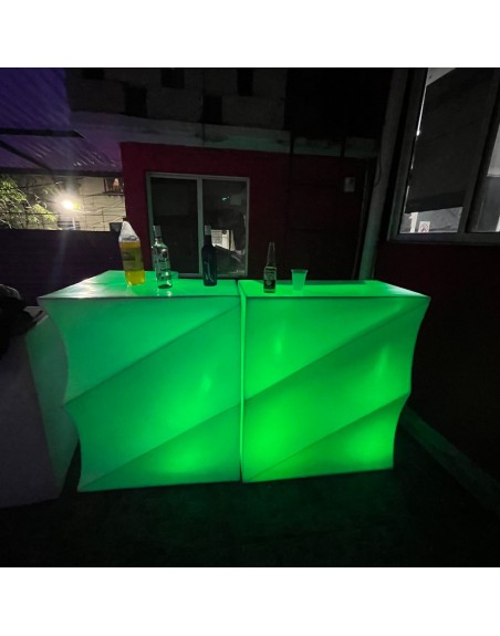 BARRAS BEBIDAS PREMIUM ILUMINADA CON HIELERA ILUMINADA