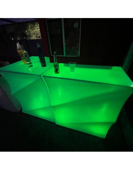 BARRAS BEBIDAS PREMIUM ILUMINADA CON HIELERA ILUMINADA