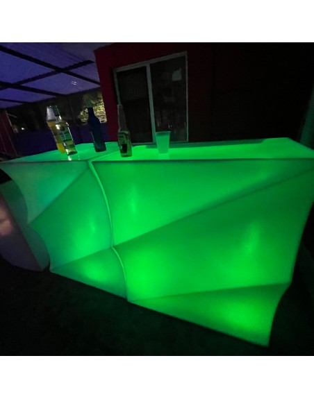 BARRAS BEBIDAS PREMIUM ILUMINADA CON HIELERA ILUMINADA
