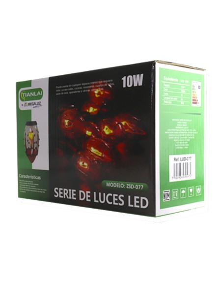 Guirnalda Luces Led Rojas Decoración Para Haloween LUD-077