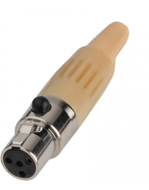 Jack MINI tipo XLR de 4 pines color beige
