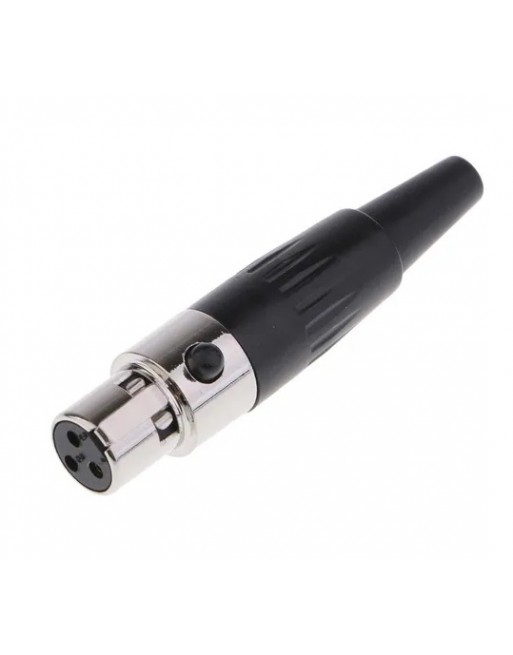 Jack MINI tipo XLR de 3 pines color negro